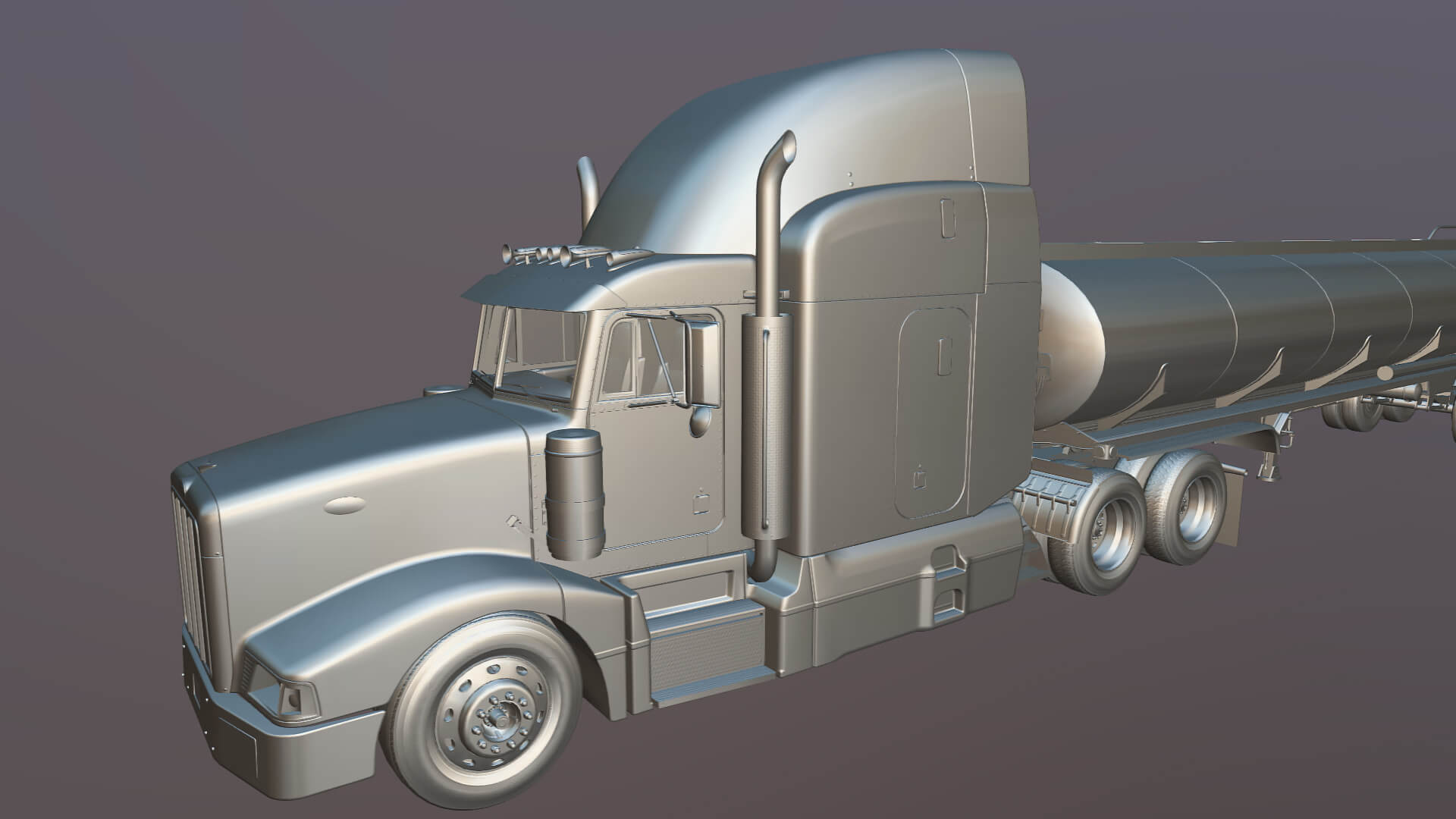 Peterbilt 377 Tanker Truck - 3D Model by Veaceslav Condraciuc