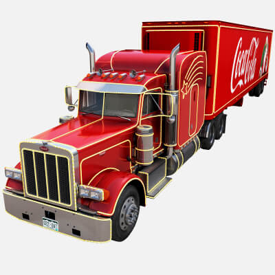 Peterbilt 379 Christmas Truck - 3D Model by Veaceslav Condraciuc