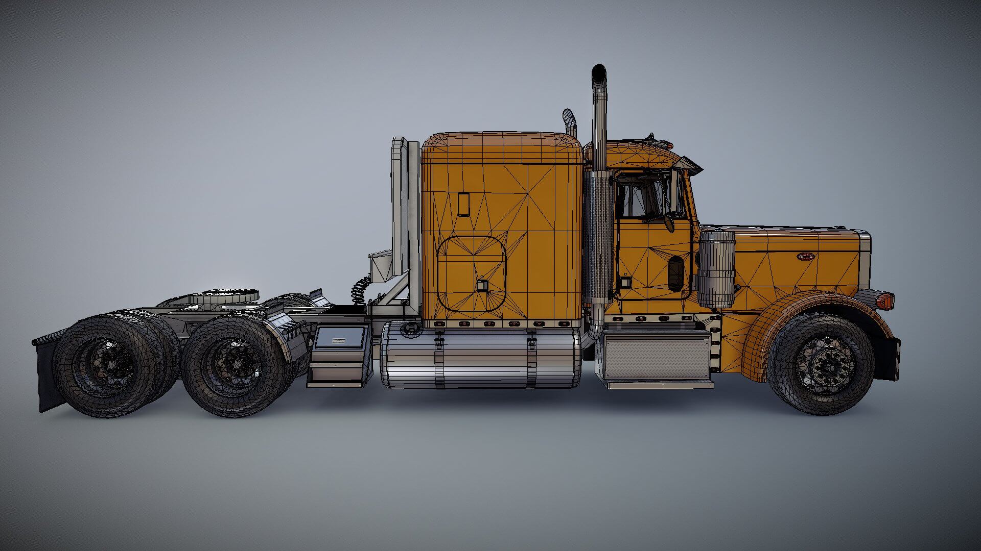 Peterbilt 379 Custom Cab Truck - 3D Model by Veaceslav Condraciuc