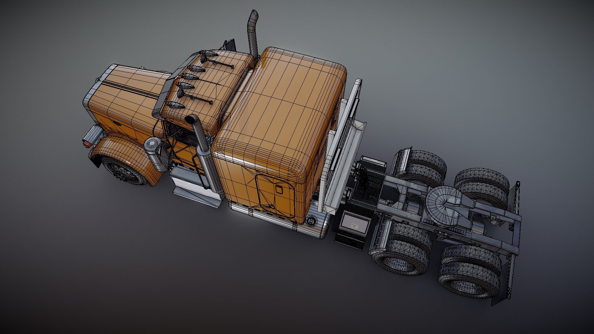 Peterbilt 379 Custom Cab Truck - 3D Model by Veaceslav Condraciuc