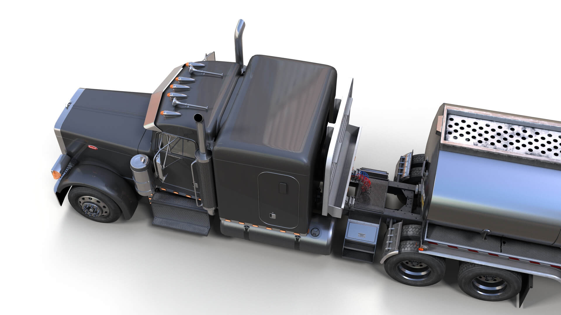 Peterbilt 379 Custom Fuel Trailer - 3D Model by Veaceslav Condraciuc
