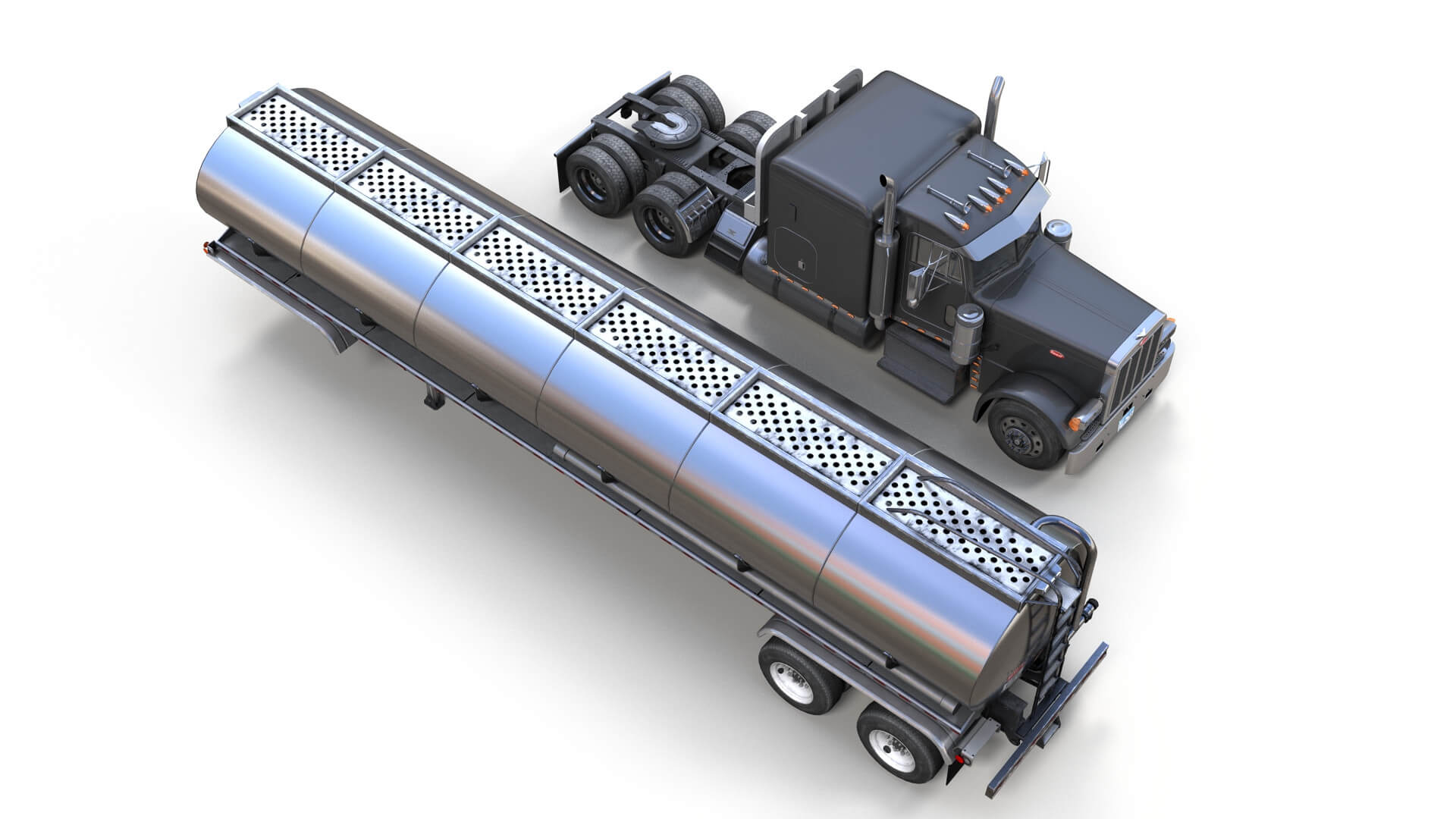 Peterbilt 379 Custom Fuel Trailer - 3D Model by Veaceslav Condraciuc