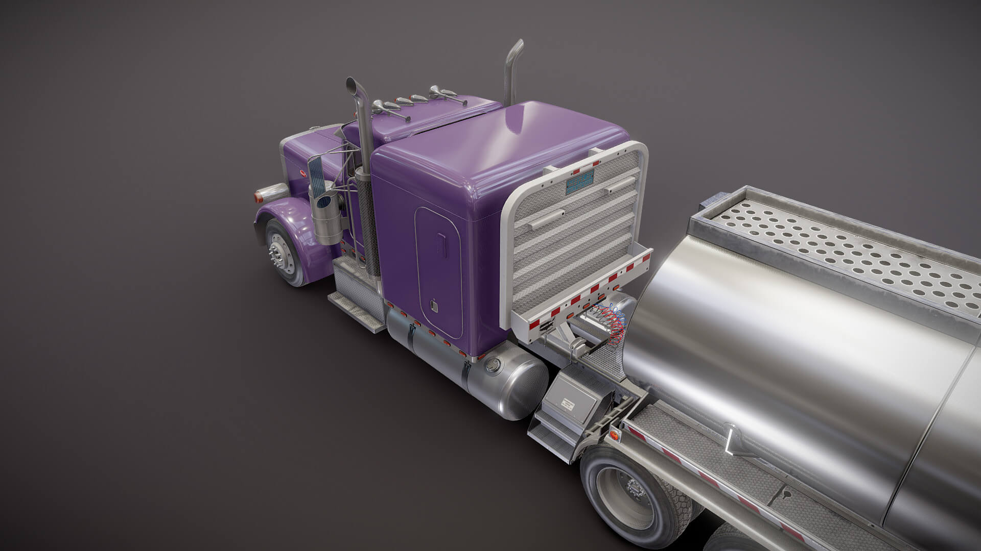 Peterbilt 379 Custom Fuel Trailer - 3D Model by Veaceslav Condraciuc