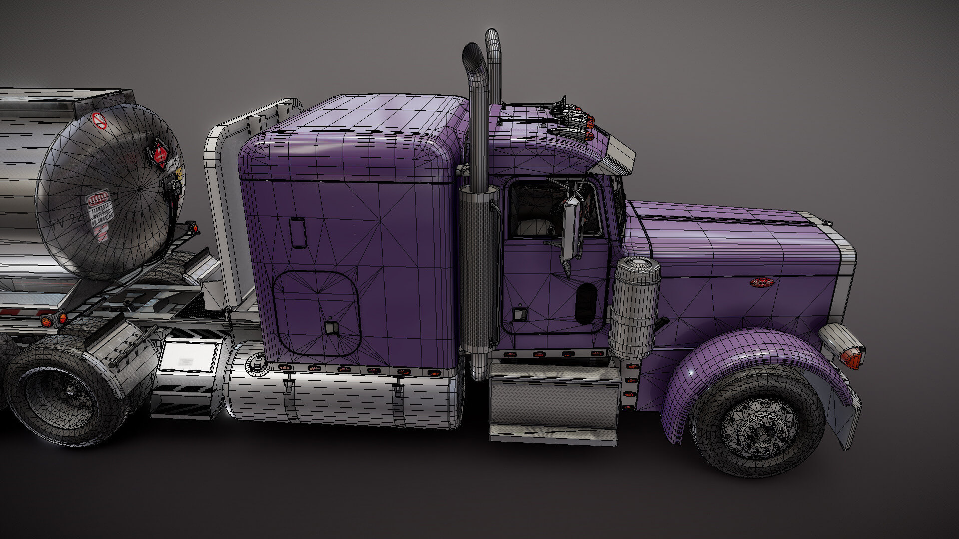 Peterbilt 379 Custom Fuel Trailer - 3D Model by Veaceslav Condraciuc