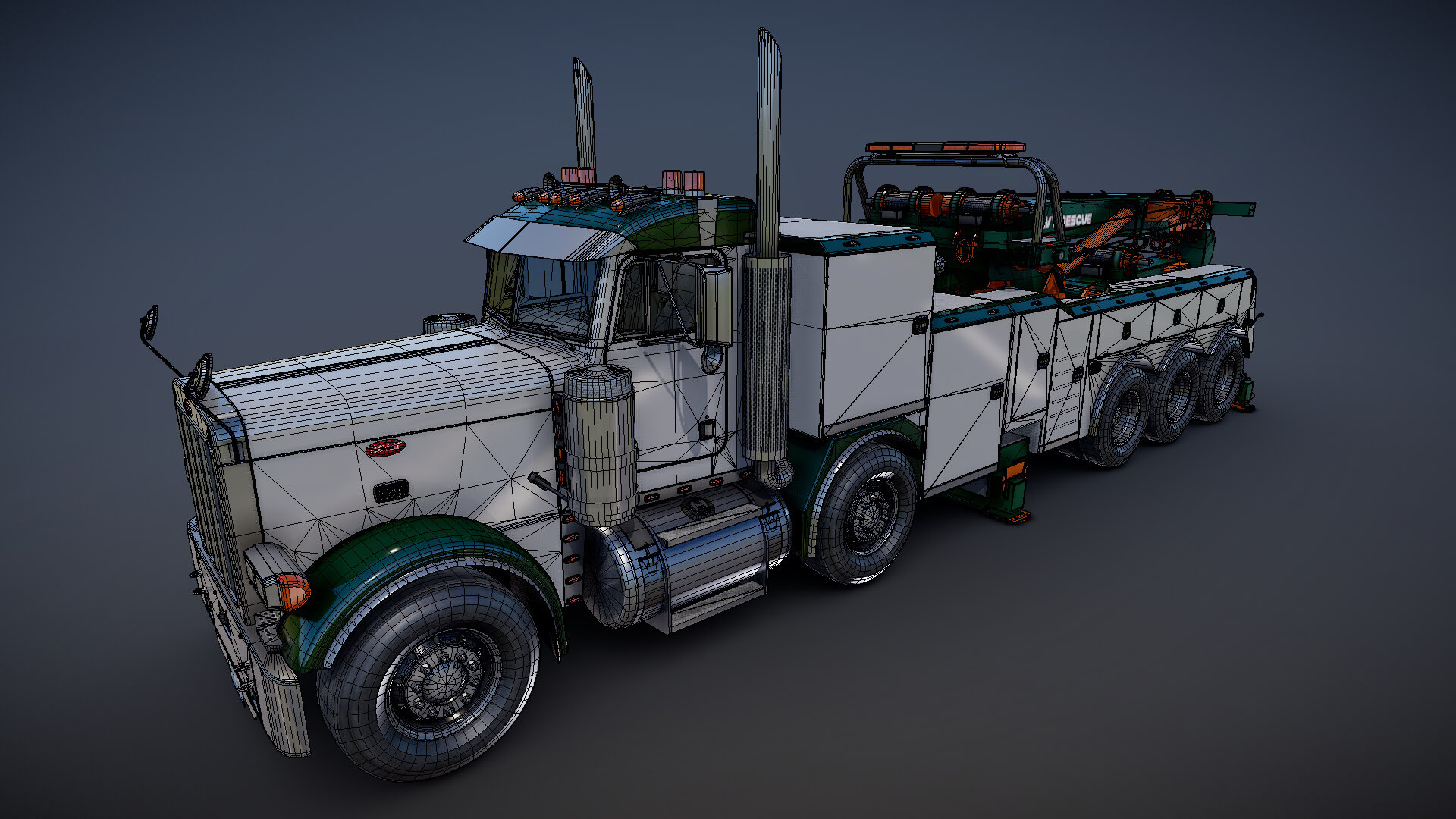 Peterbilt 379 Custom Wrecker Truck - 3D Model by Veaceslav Condraciuc