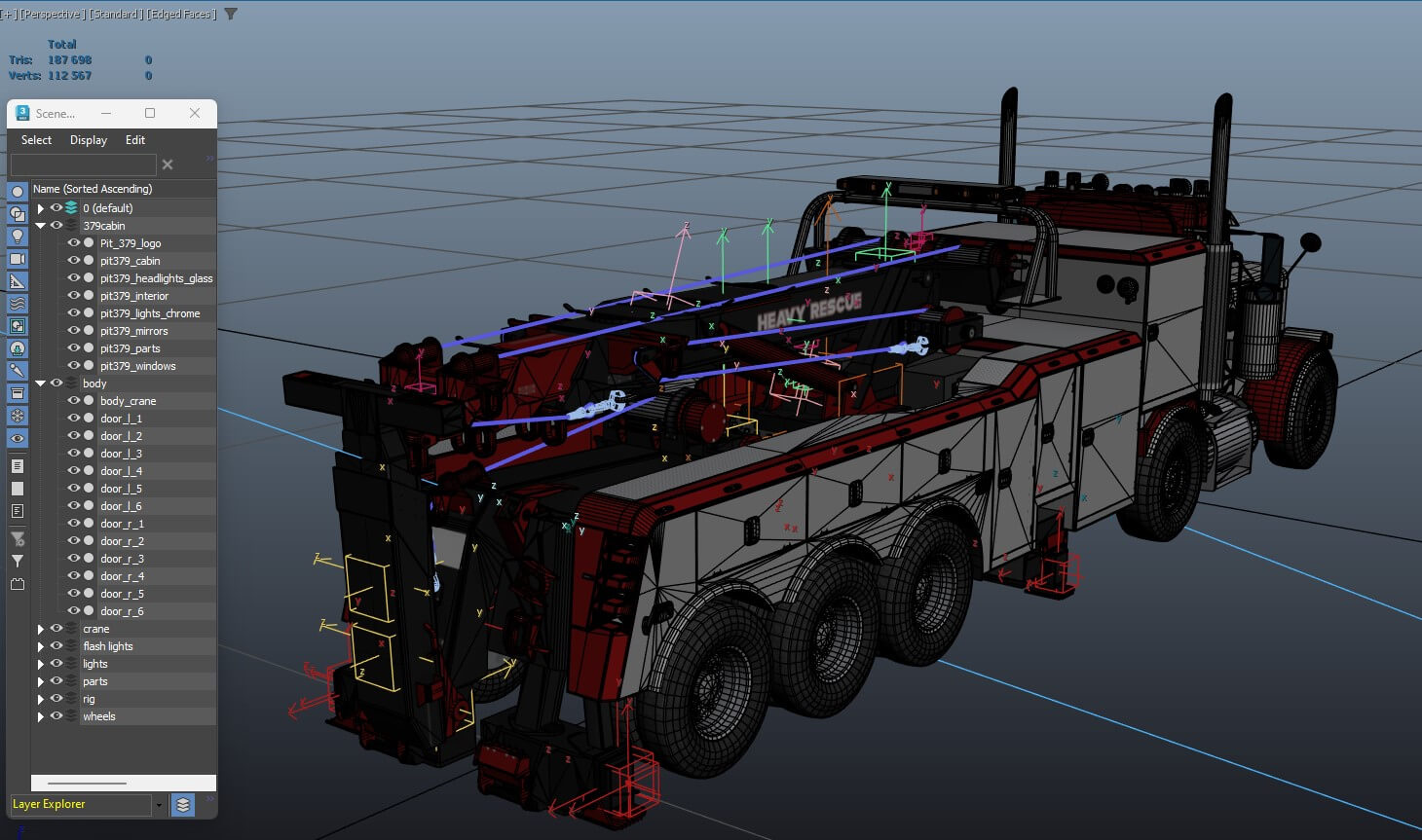 Peterbilt 379 Custom Wrecker Truck - 3D Model by Veaceslav Condraciuc
