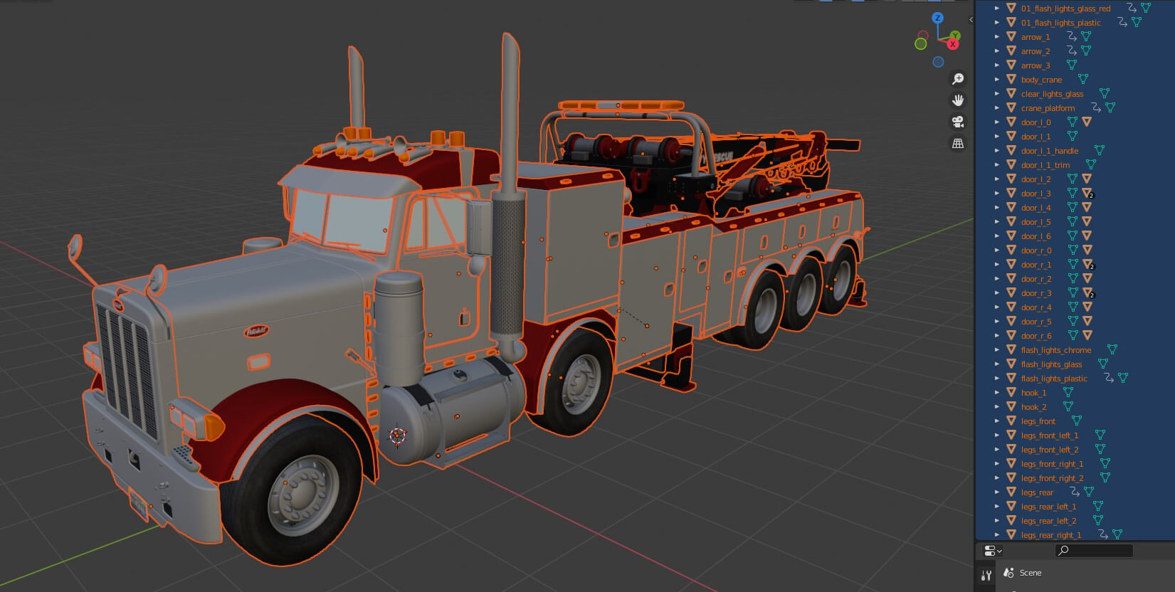Peterbilt 379 Custom Wrecker Truck - 3D Model by Veaceslav Condraciuc