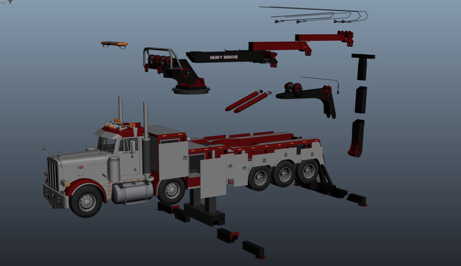 Peterbilt 379 Custom Wrecker Truck - 3D Model by Veaceslav Condraciuc