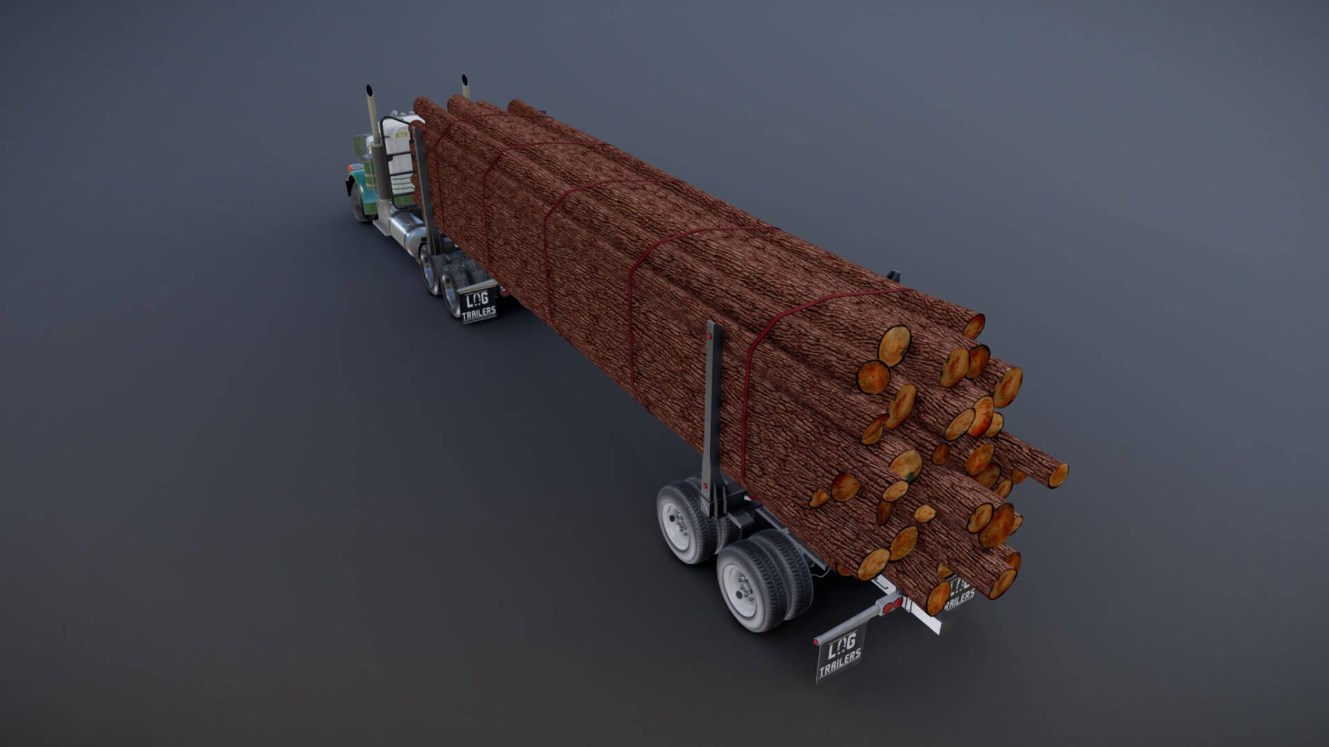 Peterbilt 379 Log Truck - 3D Model by Veaceslav Condraciuc