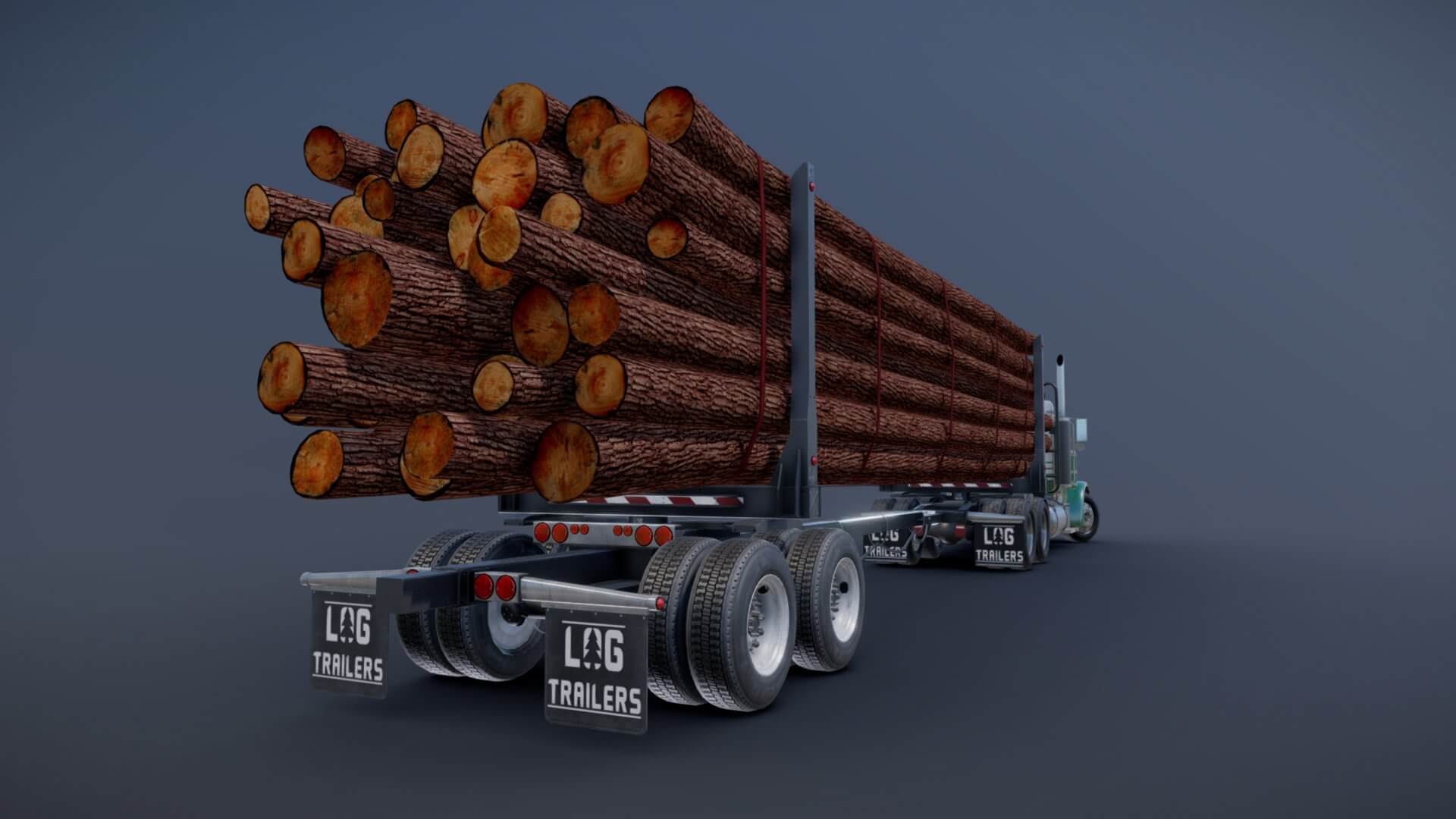 Peterbilt 379 Log Truck - 3D Model by Veaceslav Condraciuc