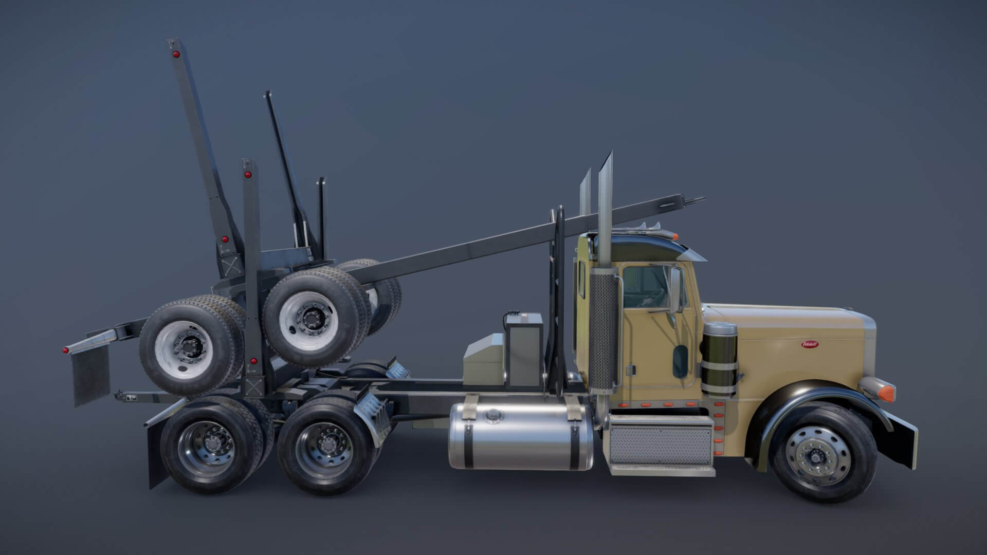 Peterbilt 379 Log Truck - 3D Model by Veaceslav Condraciuc