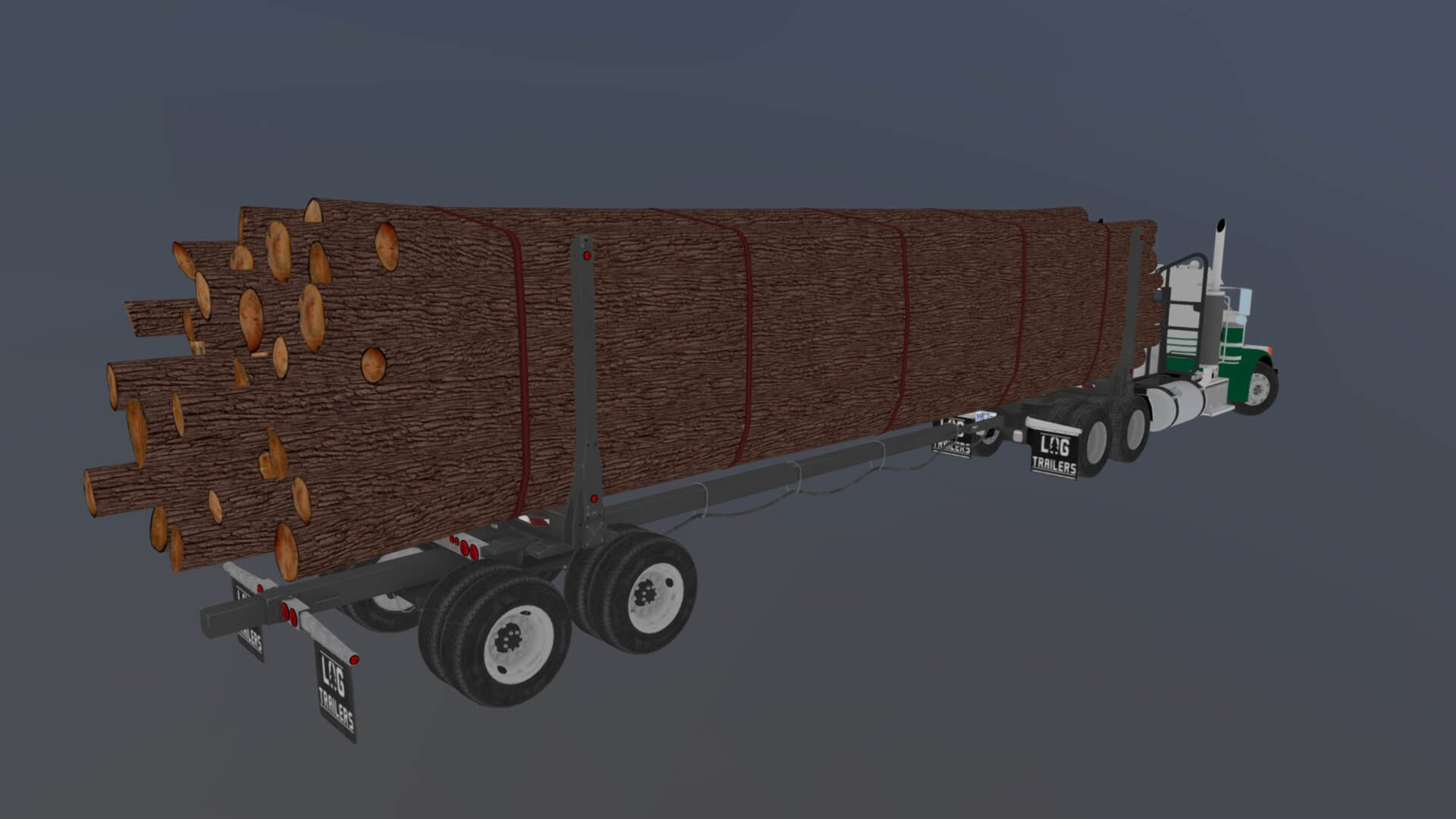 Peterbilt 379 Log Truck - 3D Model by Veaceslav Condraciuc