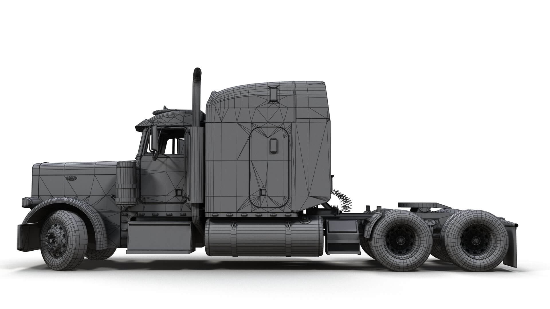 Peterbilt 379 Semi Truck - 3D Model by Veaceslav Condraciuc