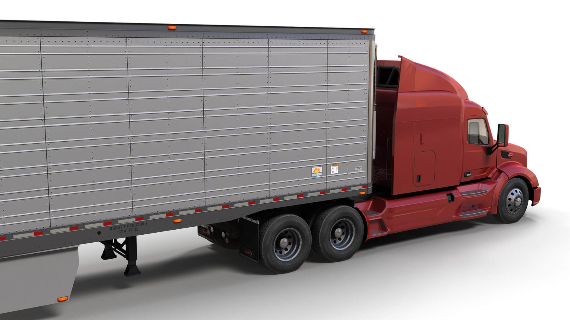 Peterbilt Refrigerated Trailer - 3D Model by Veaceslav Condraciuc