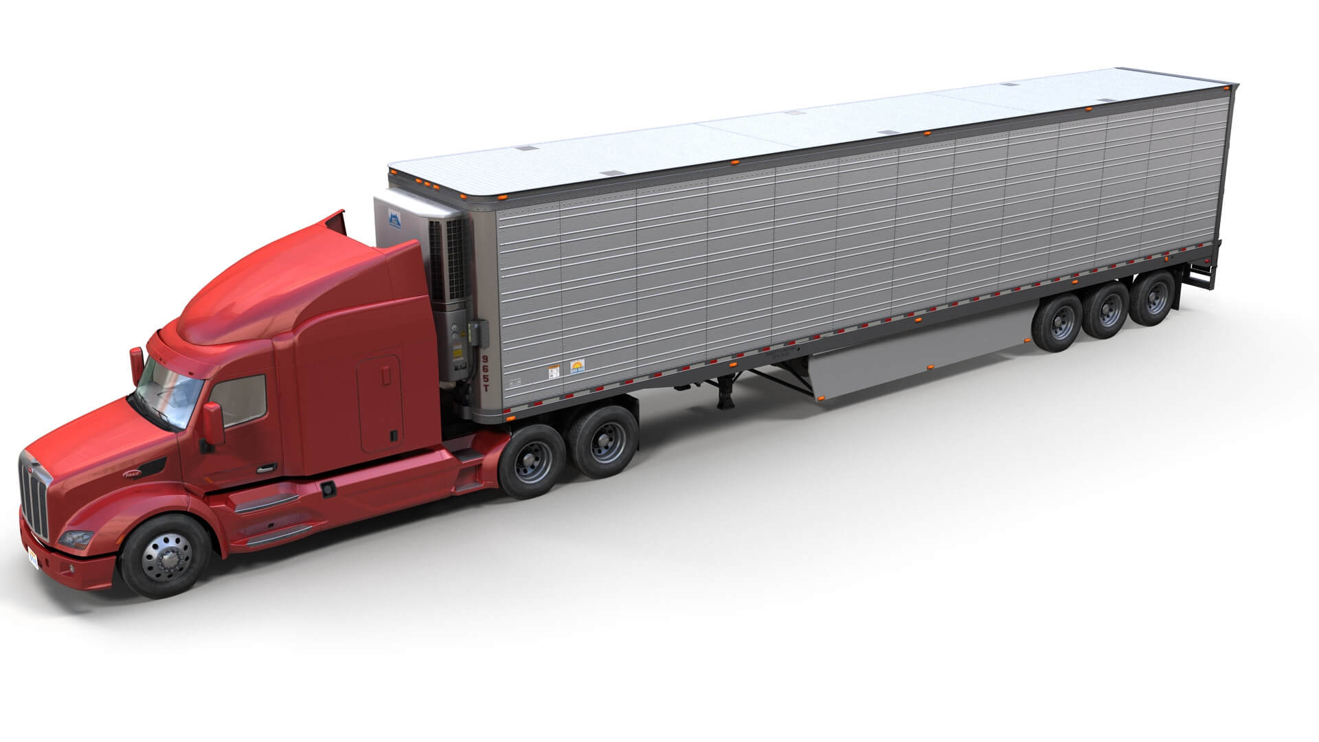 Peterbilt Refrigerated Trailer - 3D Model by Veaceslav Condraciuc