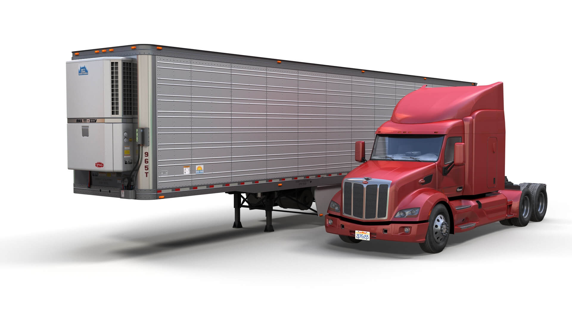 Peterbilt Refrigerated Trailer - 3D Model by Veaceslav Condraciuc