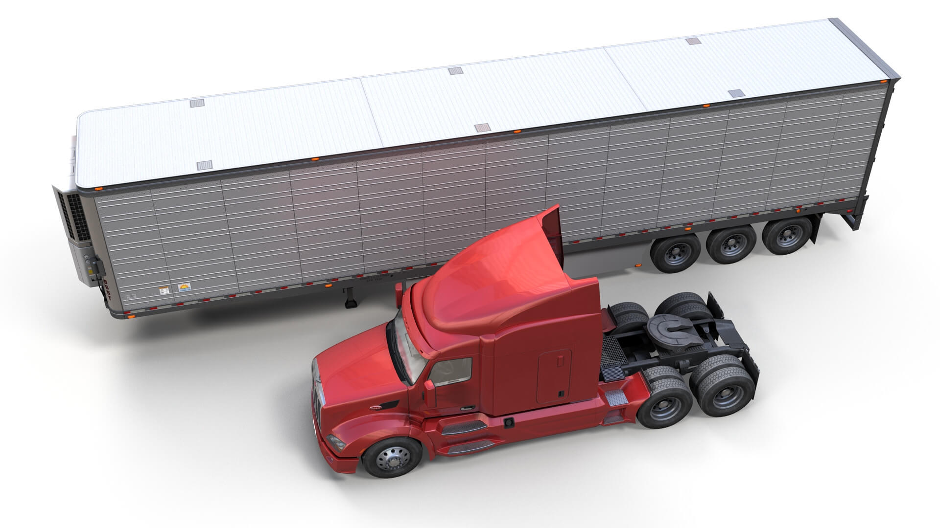 Peterbilt Refrigerated Trailer - 3D Model by Veaceslav Condraciuc