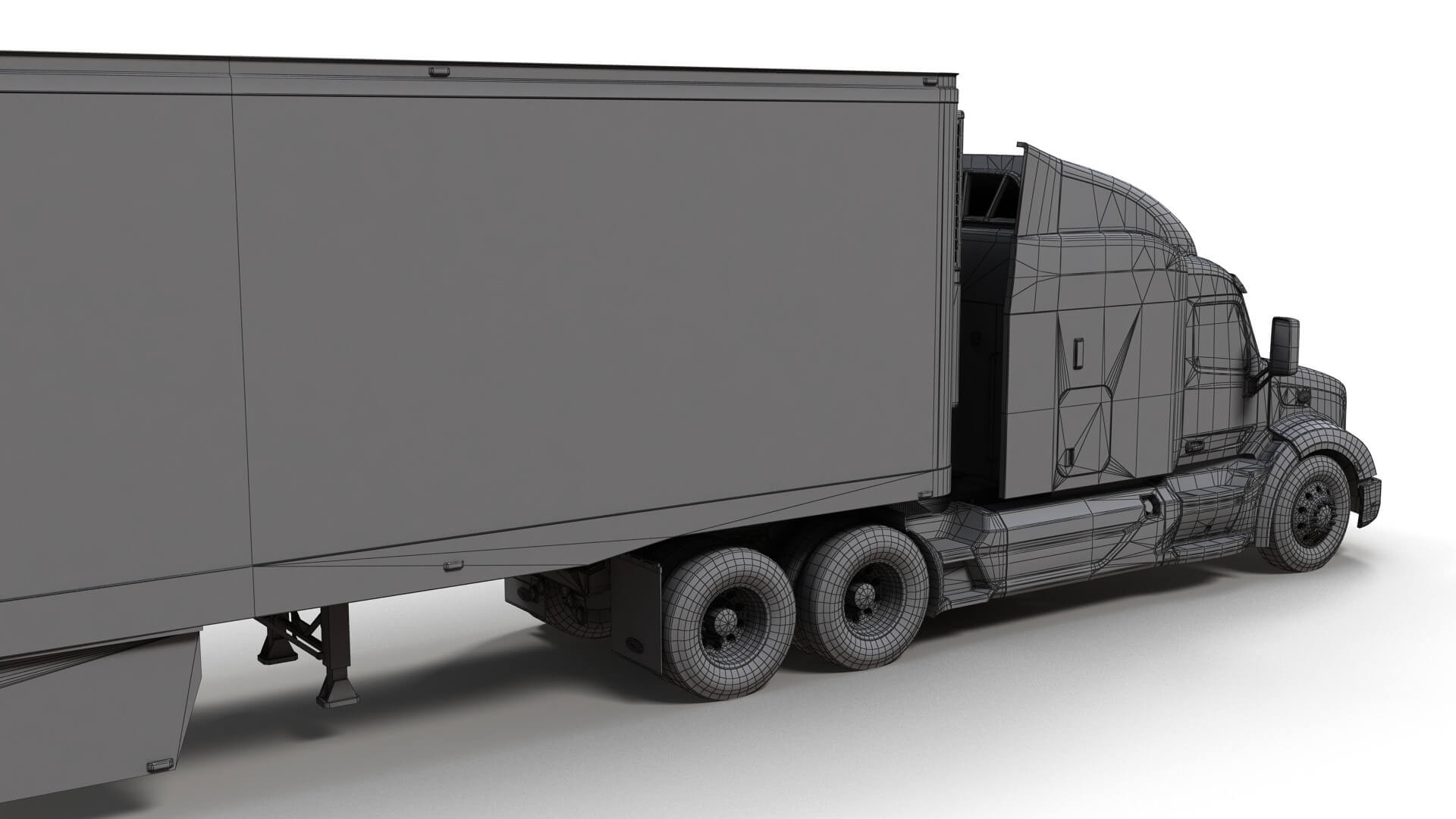 Peterbilt Refrigerated Trailer - 3D Model by Veaceslav Condraciuc