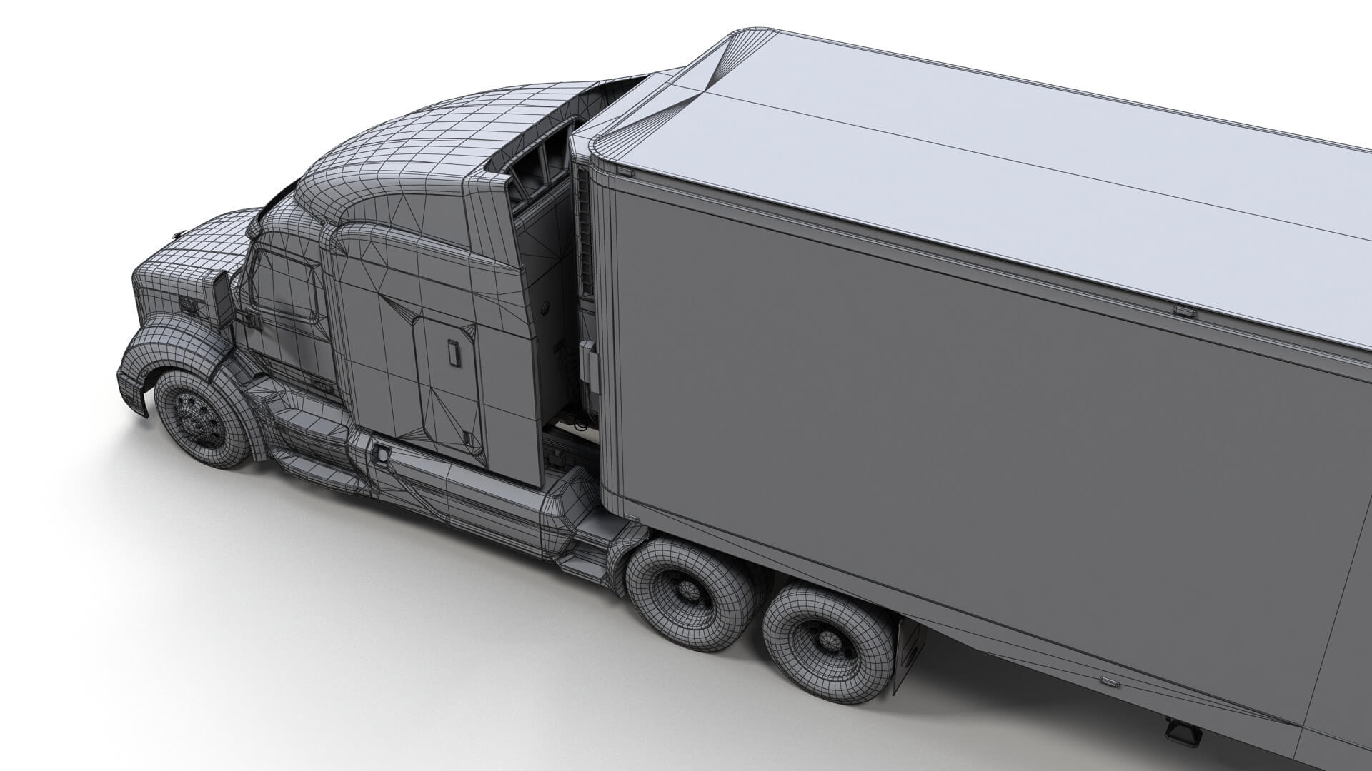 Peterbilt Refrigerated Trailer - 3D Model by Veaceslav Condraciuc