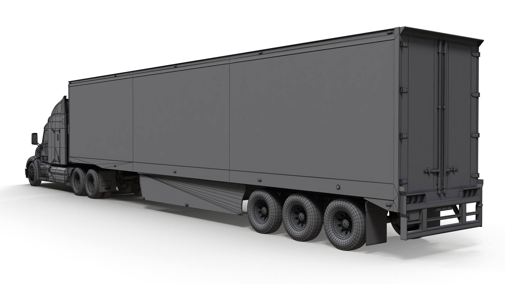 Peterbilt Refrigerated Trailer - 3D Model by Veaceslav Condraciuc