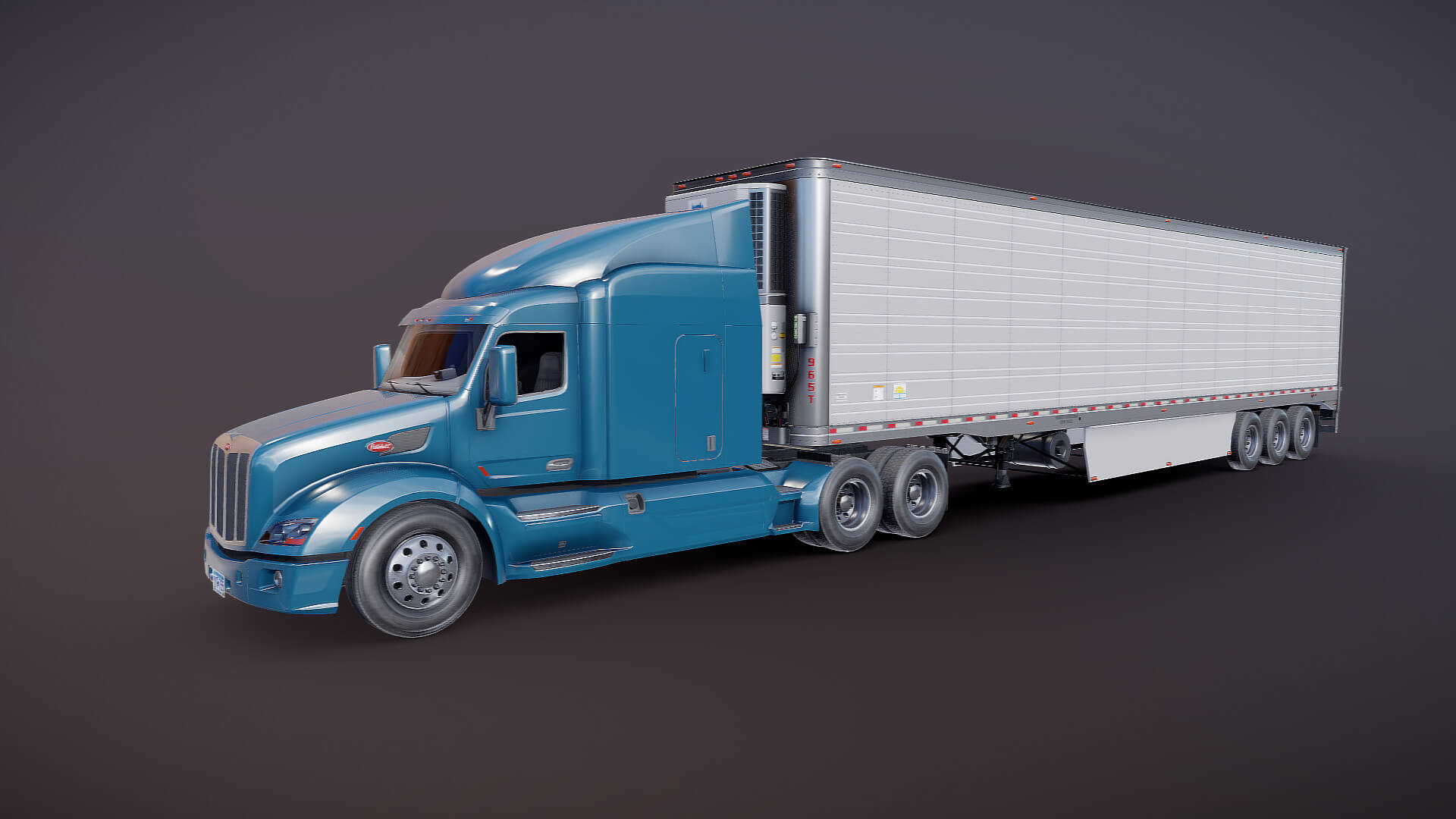 Peterbilt Refrigerated Trailer - 3D Model by Veaceslav Condraciuc