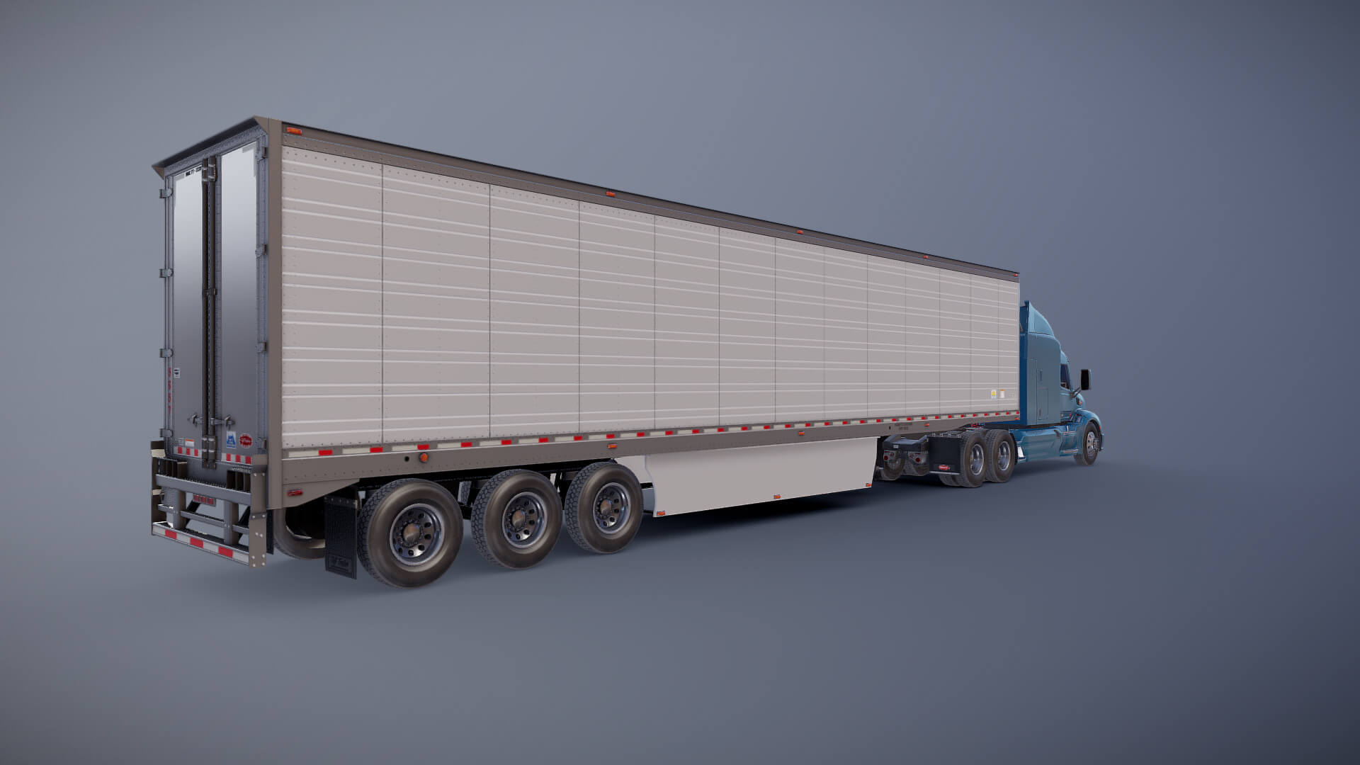 Peterbilt Refrigerated Trailer - 3D Model by Veaceslav Condraciuc