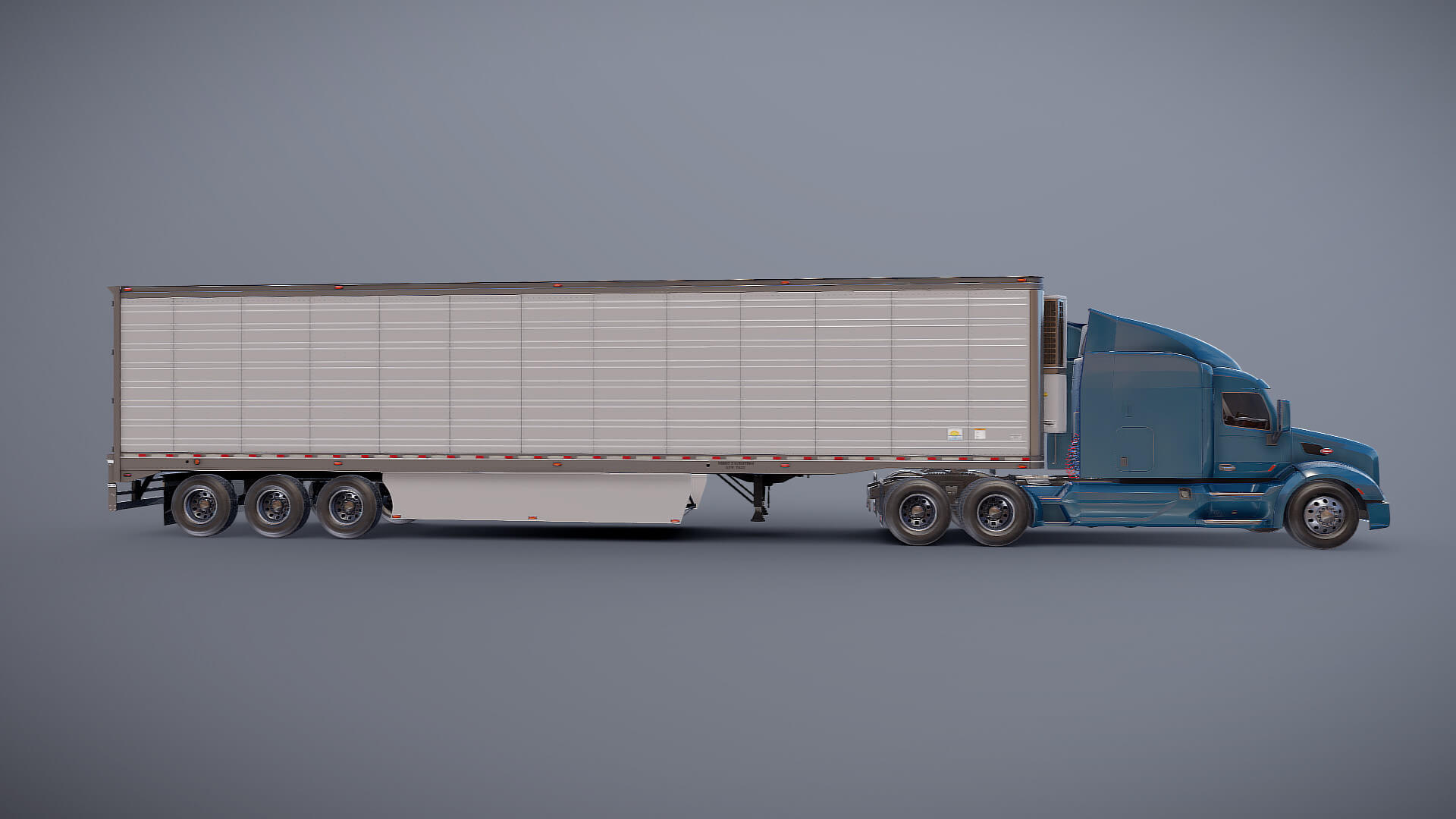 Peterbilt Refrigerated Trailer - 3D Model by Veaceslav Condraciuc