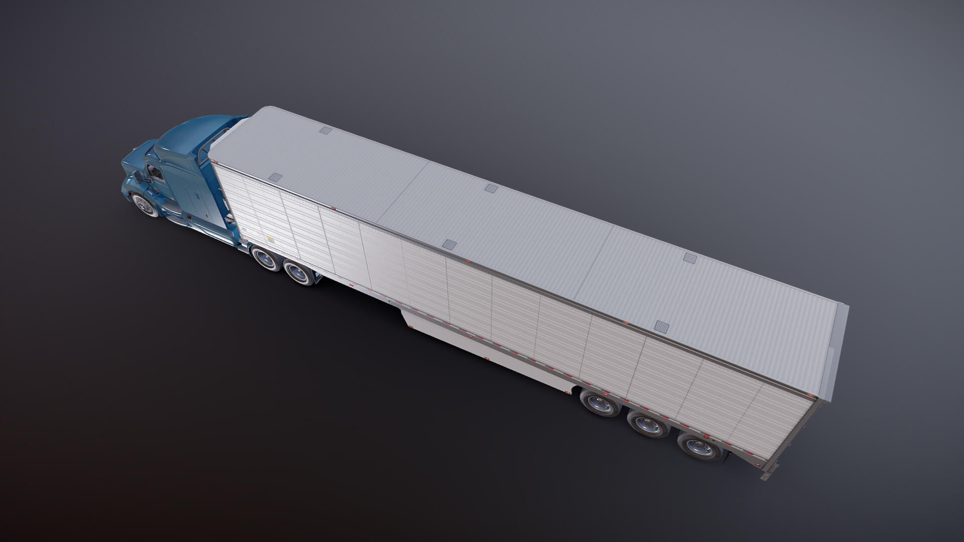 Peterbilt Refrigerated Trailer - 3D Model by Veaceslav Condraciuc