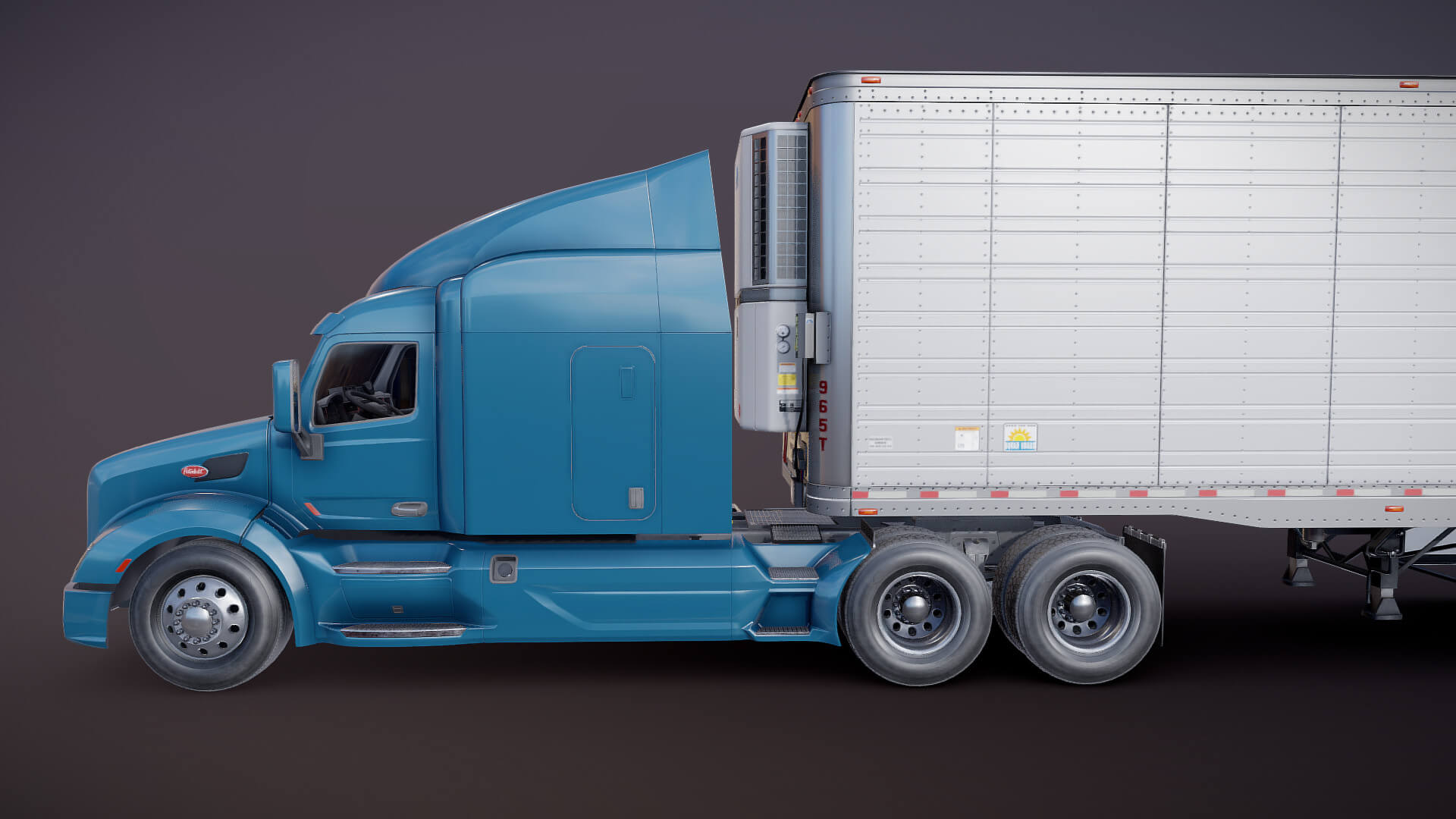 Peterbilt Refrigerated Trailer - 3D Model by Veaceslav Condraciuc