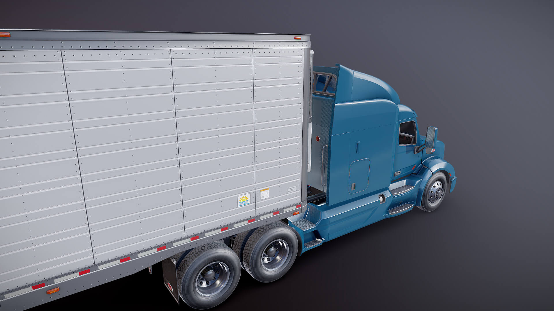 Peterbilt Refrigerated Trailer - 3D Model by Veaceslav Condraciuc