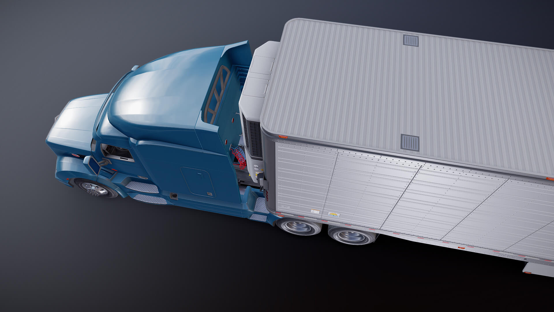 Peterbilt Refrigerated Trailer - 3D Model by Veaceslav Condraciuc