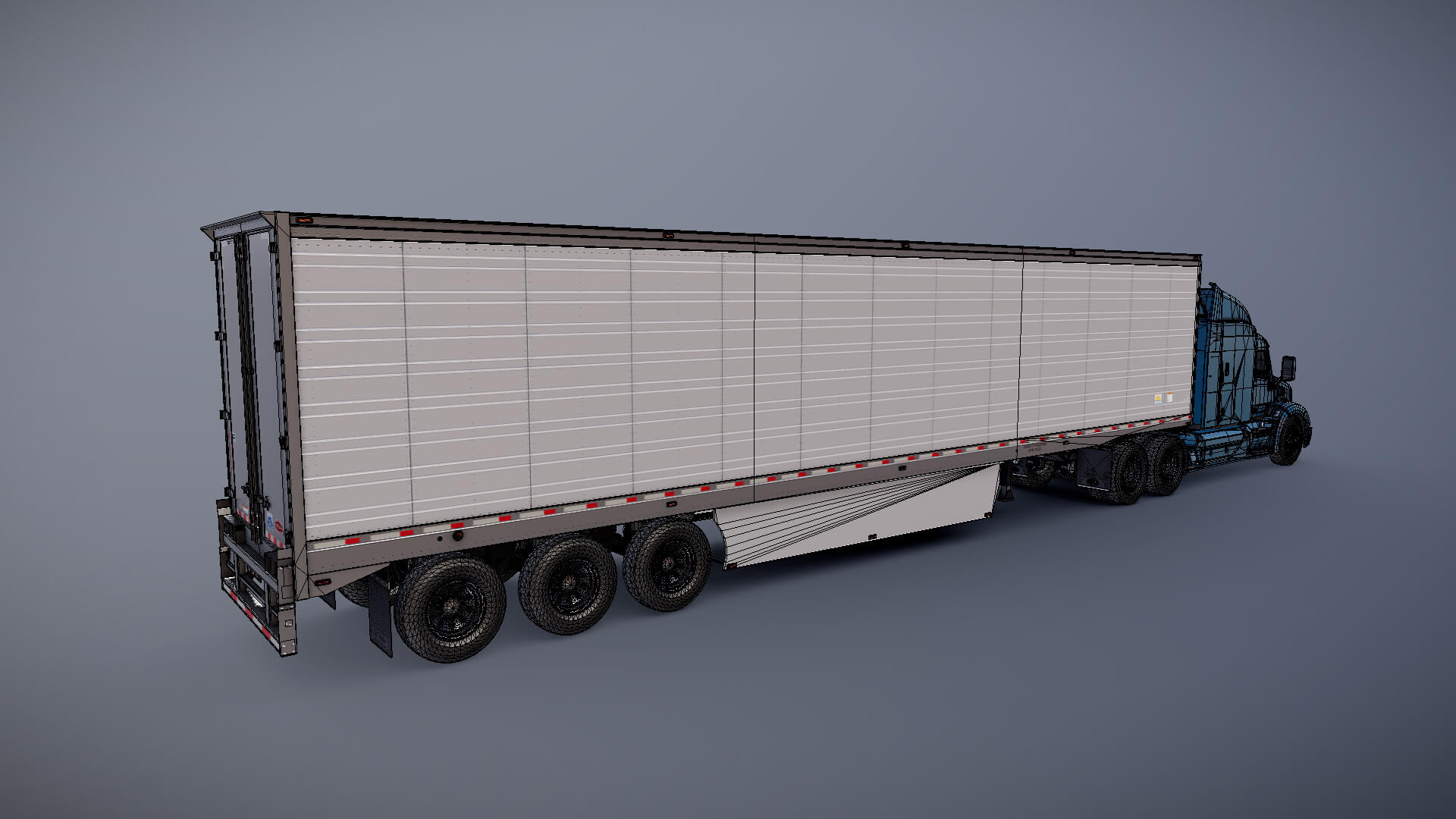 Peterbilt Refrigerated Trailer - 3D Model by Veaceslav Condraciuc