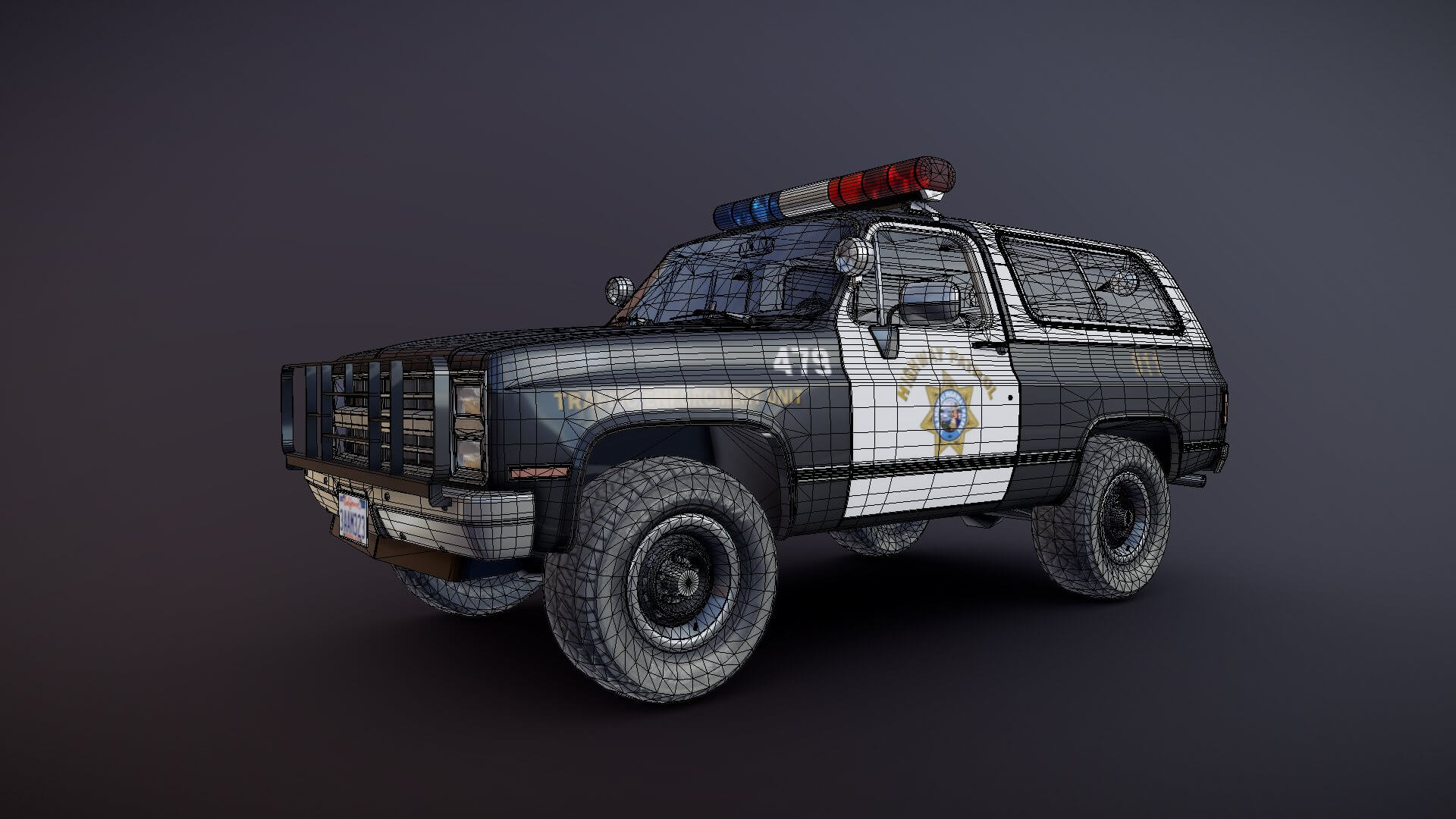 Police Offroad Car - 3D Model by Veaceslav Condraciuc