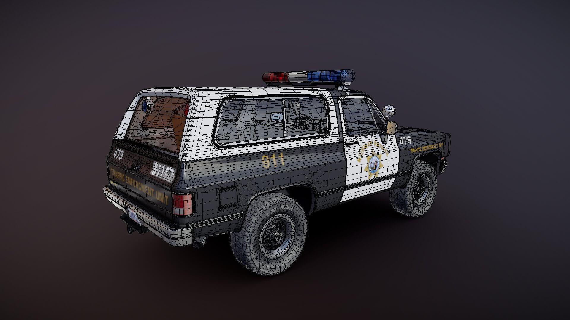 Police Offroad Car - 3D Model by Veaceslav Condraciuc
