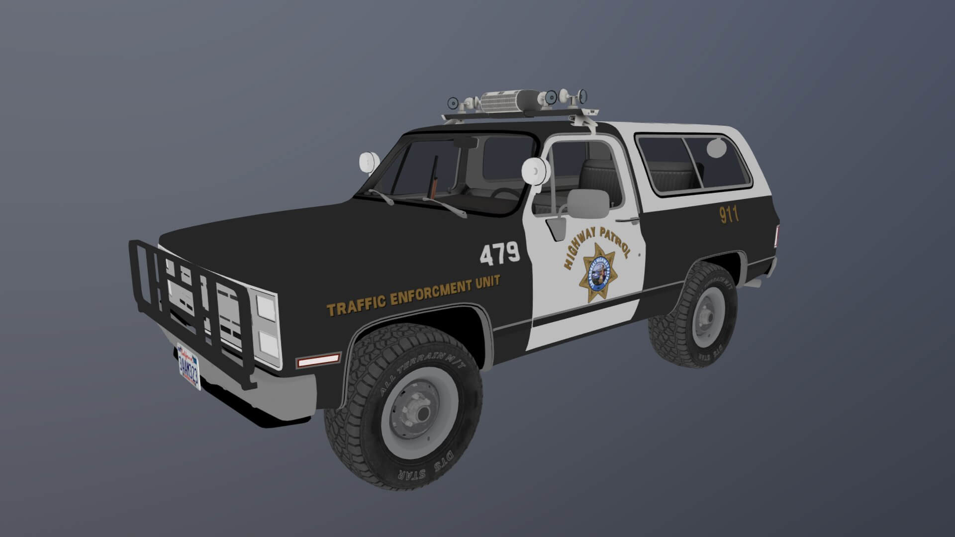 Police Offroad Car - 3D Model by Veaceslav Condraciuc