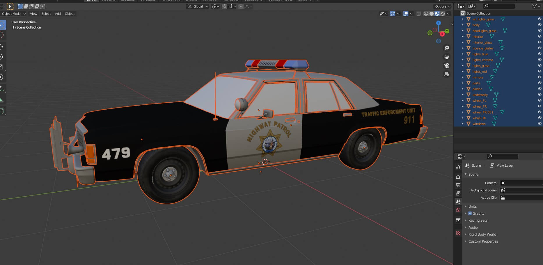 Police Patrol Car - 3D Model by Veaceslav Condraciuc