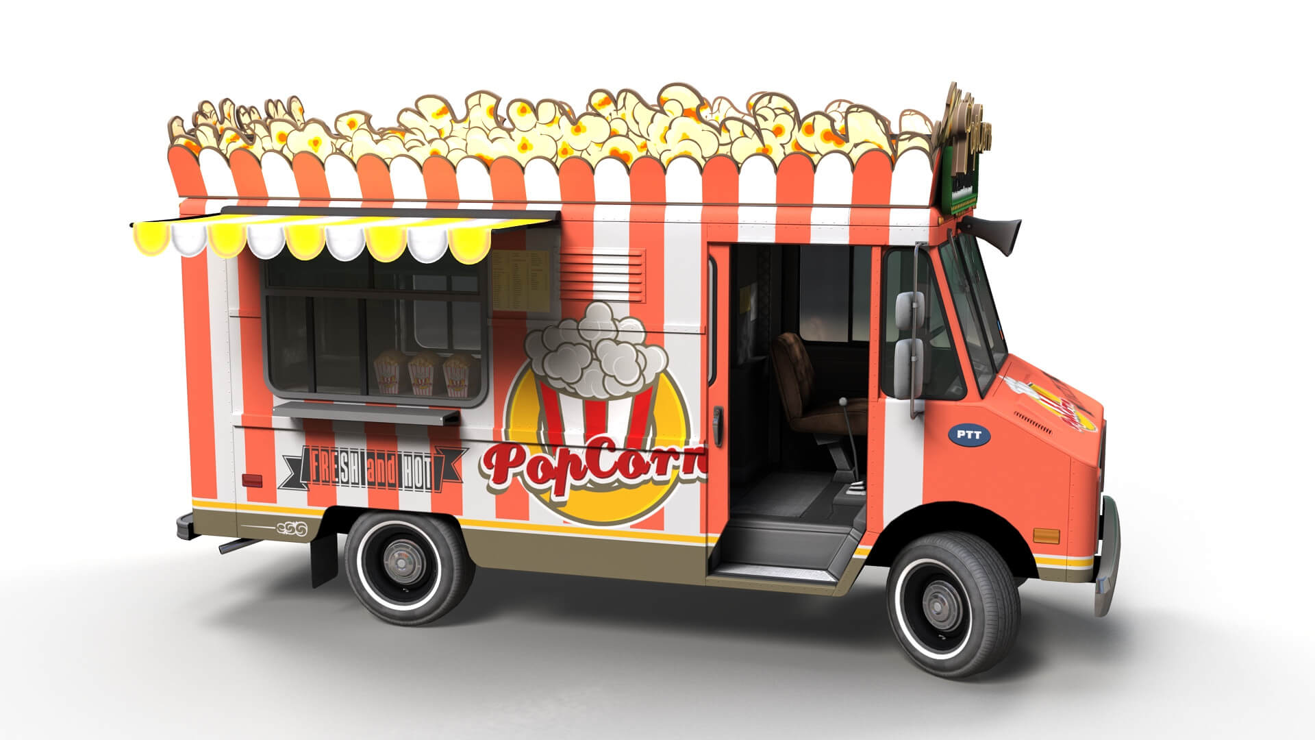 PopCorn Food Truck - 3D Model by Veaceslav Condraciuc