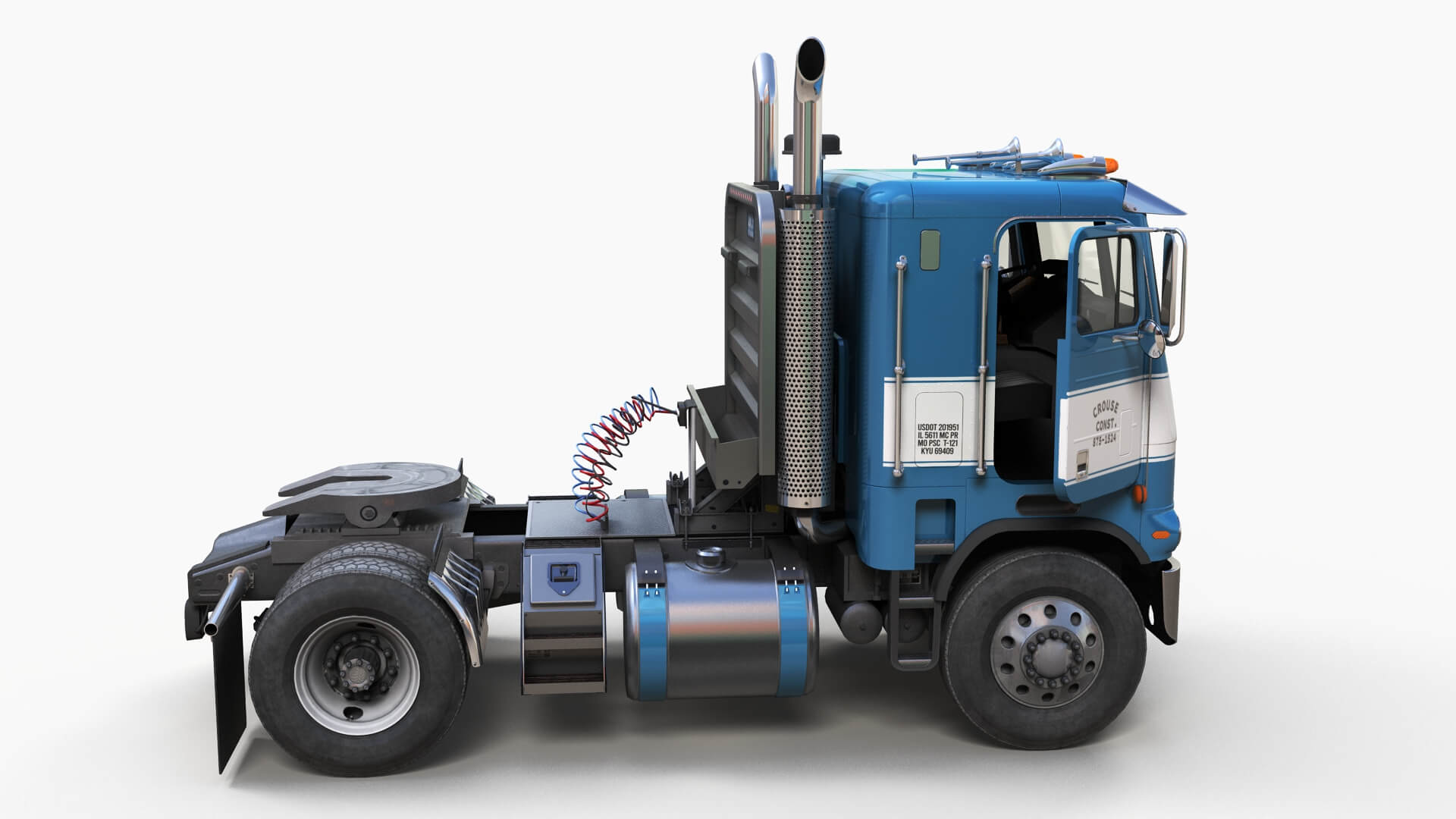 Freightliner Powerliner Single Axle Semitruck - 3D Model by Veaceslav ...