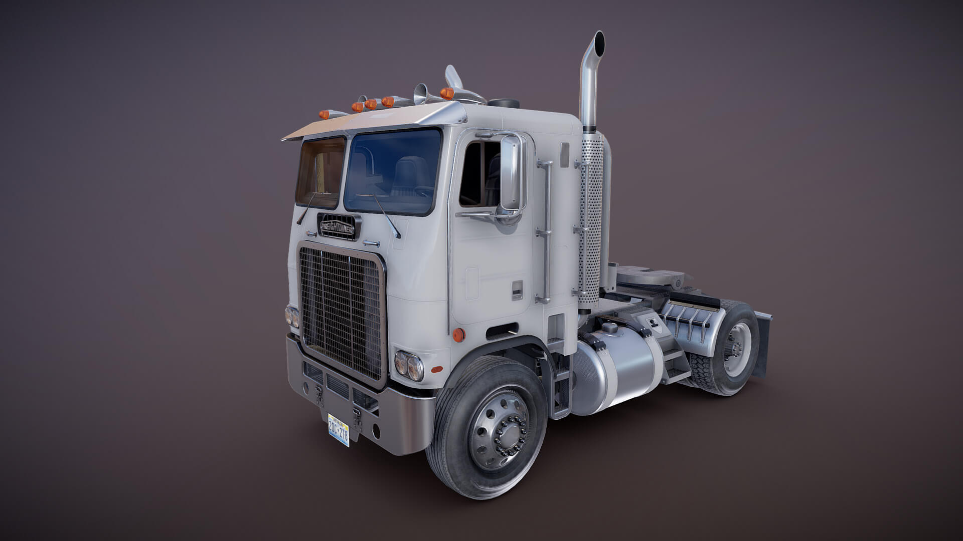 Freightliner Powerliner Single Axle Semitruck - 3D Model by Veaceslav ...