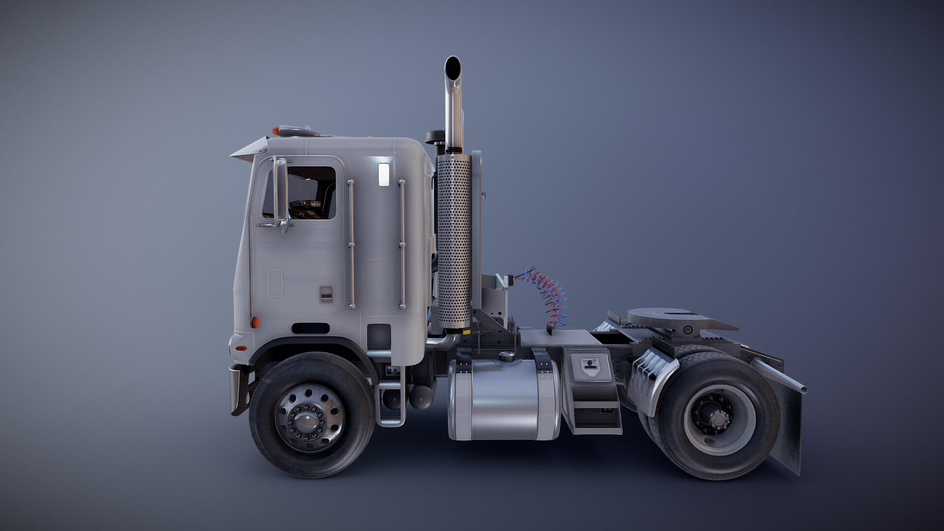 Freightliner Powerliner Single Axle Semitruck - 3D Model by Veaceslav ...