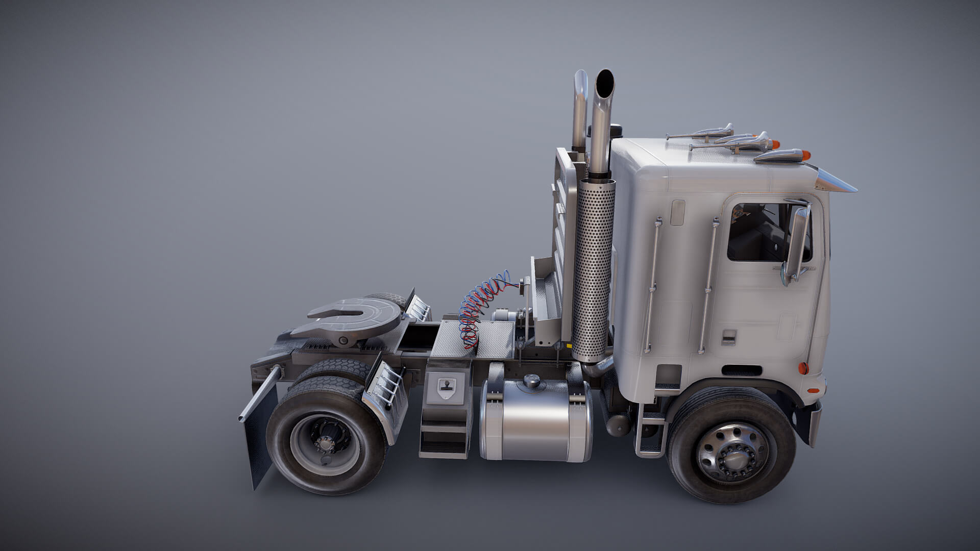 Freightliner Powerliner Single Axle Semitruck - 3D Model by Veaceslav ...