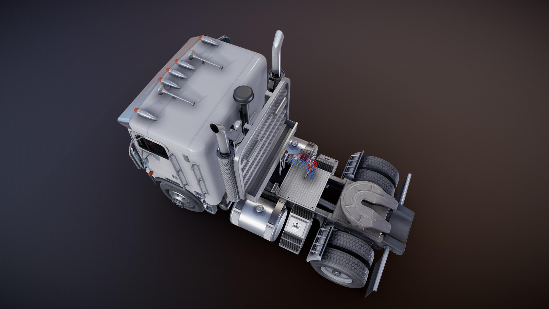 Freightliner Powerliner Single Axle Semitruck - 3D Model by Veaceslav ...