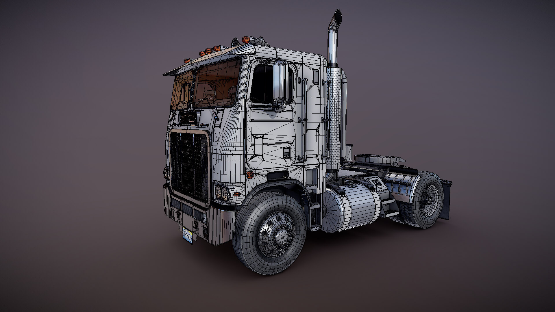 Freightliner Powerliner Single Axle Semitruck - 3D Model by Veaceslav ...
