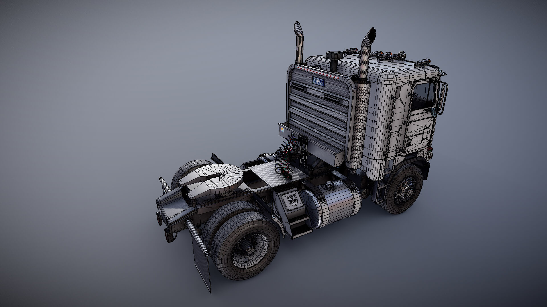 Freightliner Powerliner Single Axle Semitruck - 3D Model by Veaceslav ...