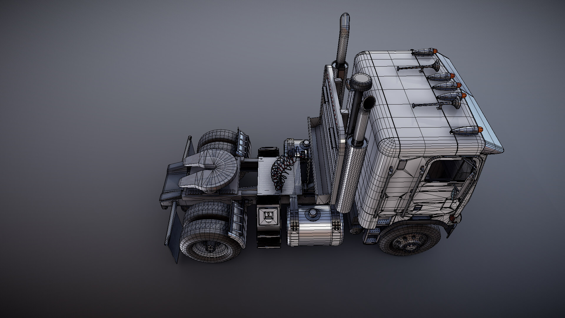 Freightliner Powerliner Single Axle Semitruck - 3D Model by Veaceslav ...