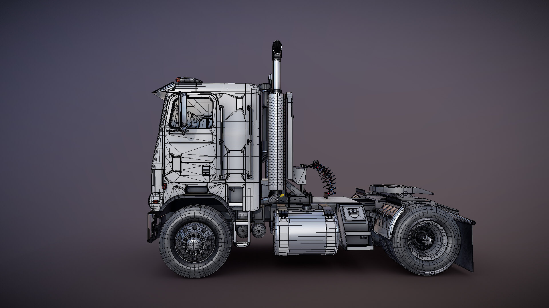 Freightliner Powerliner Single Axle Semitruck - 3D Model by Veaceslav ...
