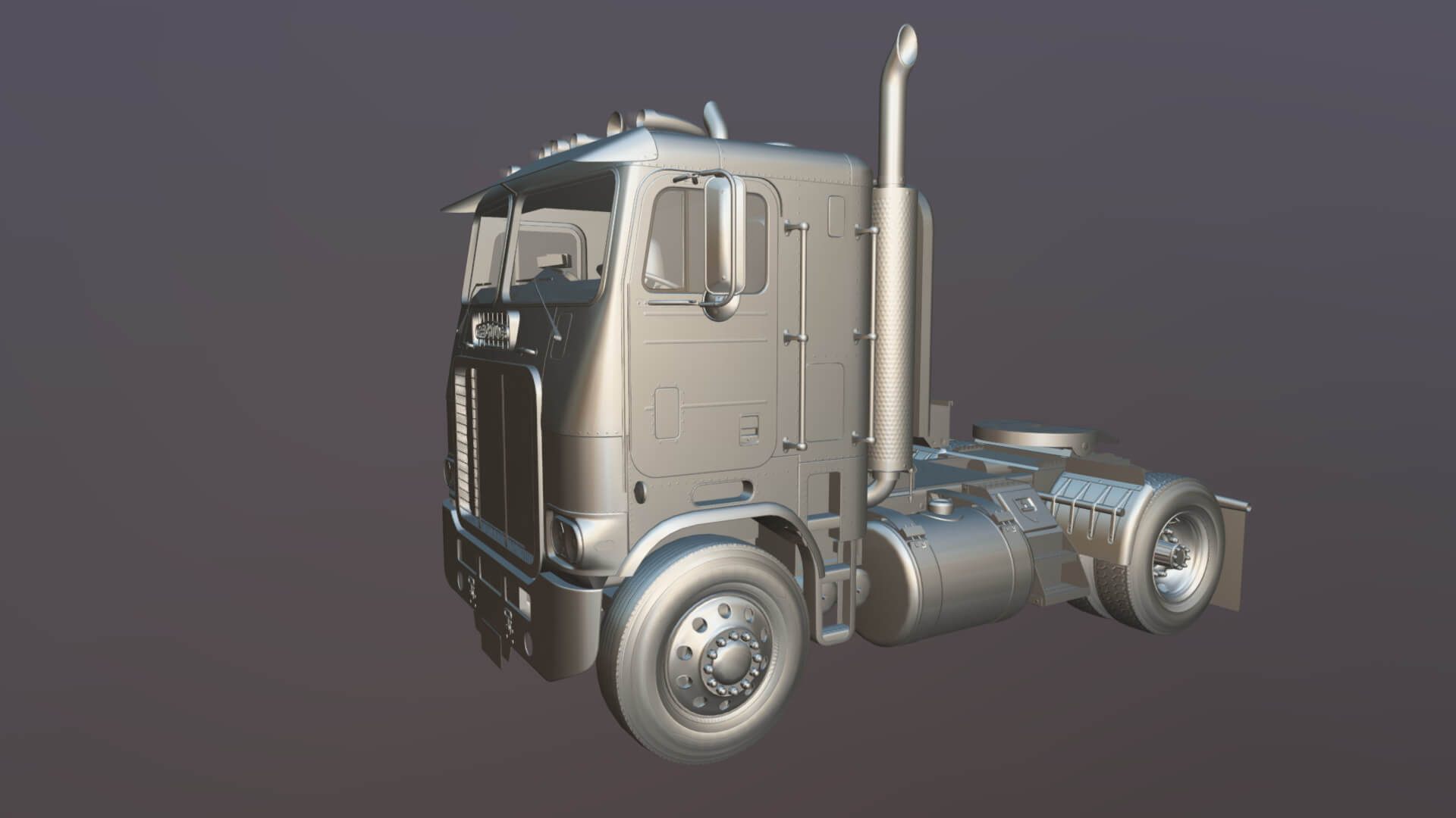Freightliner Powerliner Single Axle Semitruck - 3D Model by Veaceslav ...