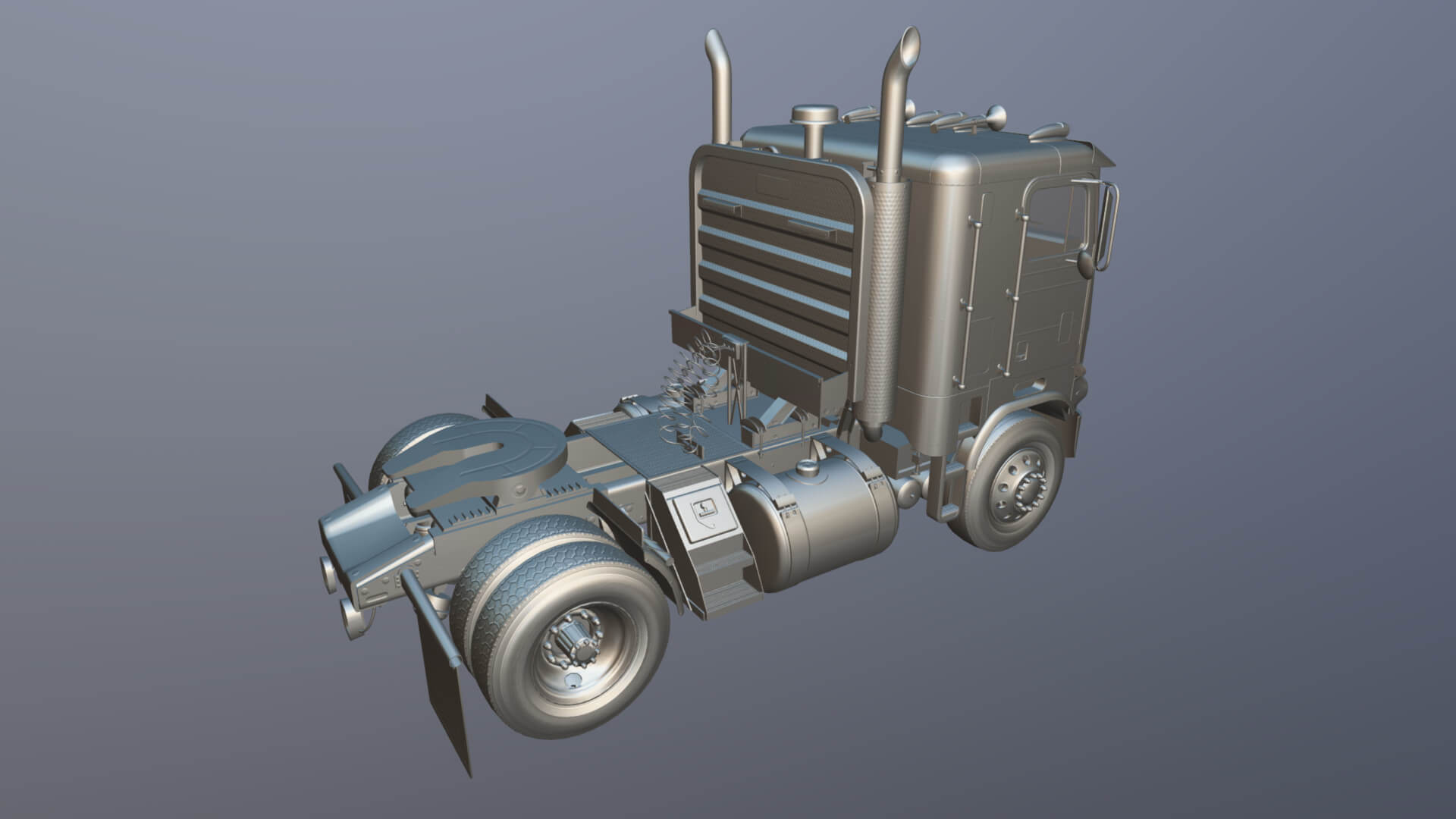 Freightliner Powerliner Single Axle Semitruck - 3D Model by Veaceslav ...