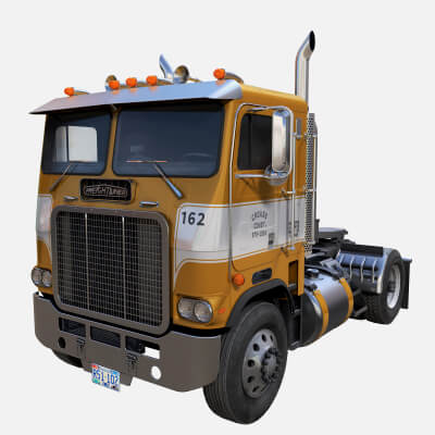 Freightliner Powerliner Single Axle Semitruck - 3D Model by Veaceslav ...