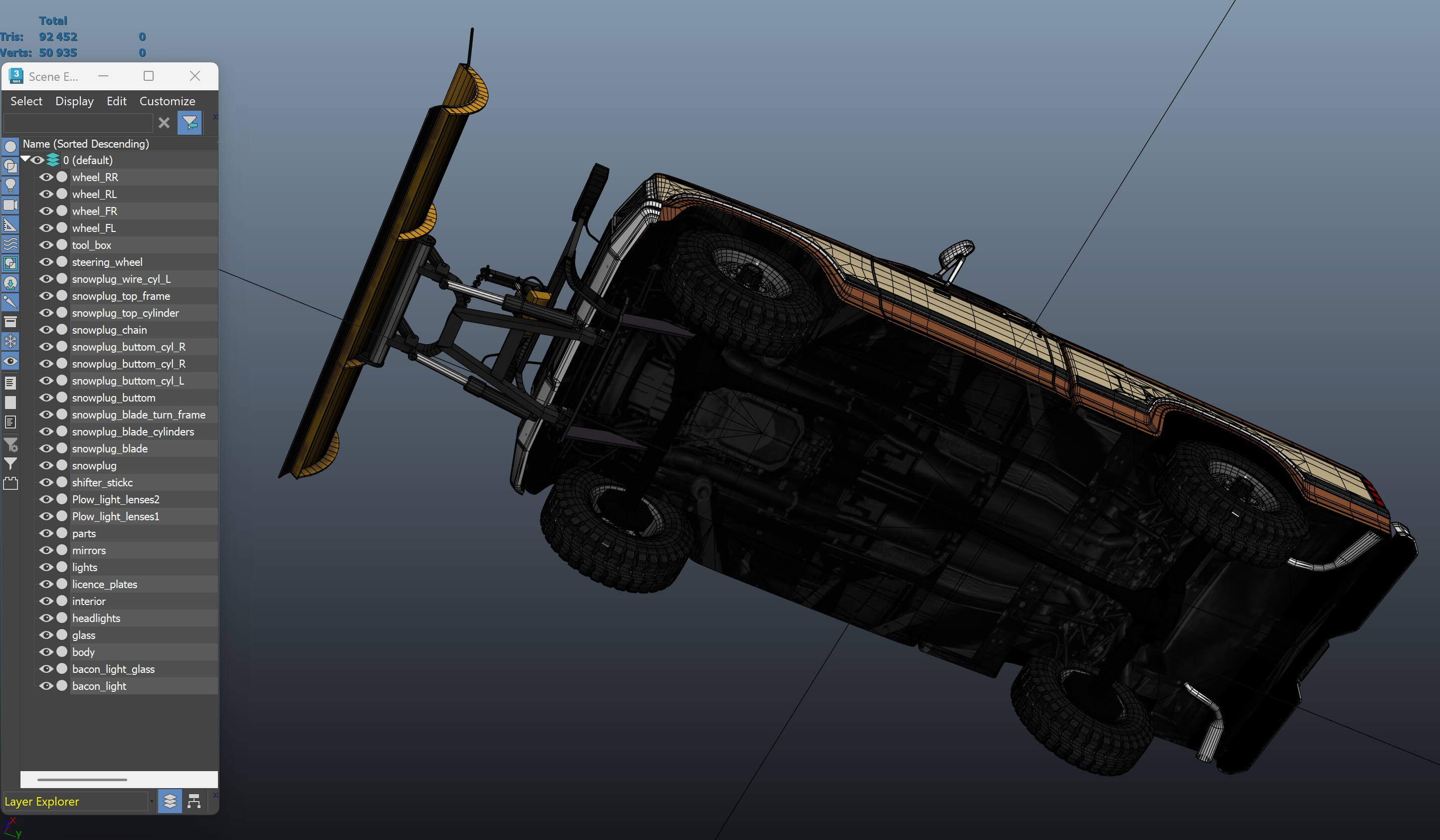 Snow Plow Pickup Truck - 3D Model by Veaceslav Condraciuc
